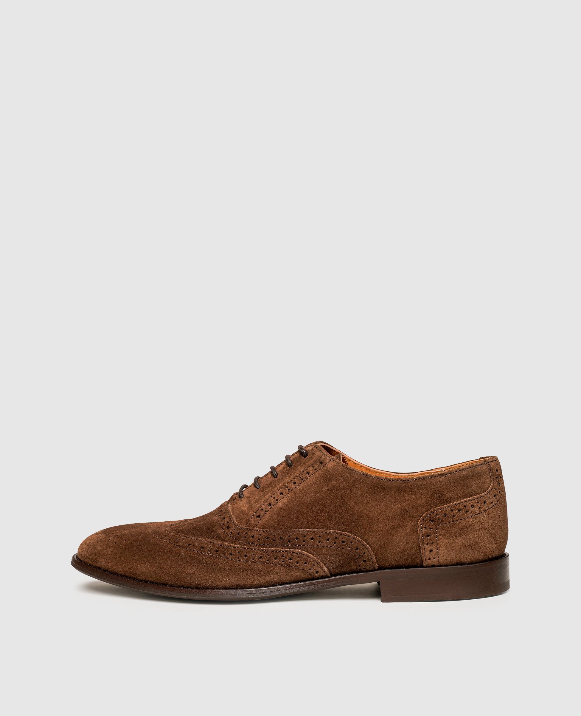 Lightweight Full-Brogue Oxford made of suede | Henry Stevens | Shoepassion