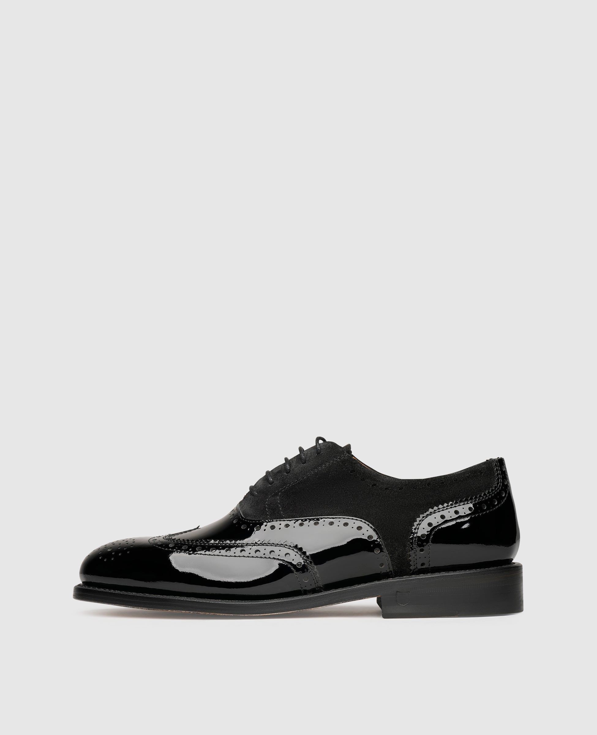 Handcrafted Full-Brogue Oxford Patent Leather Women's Shoe | Henry ...